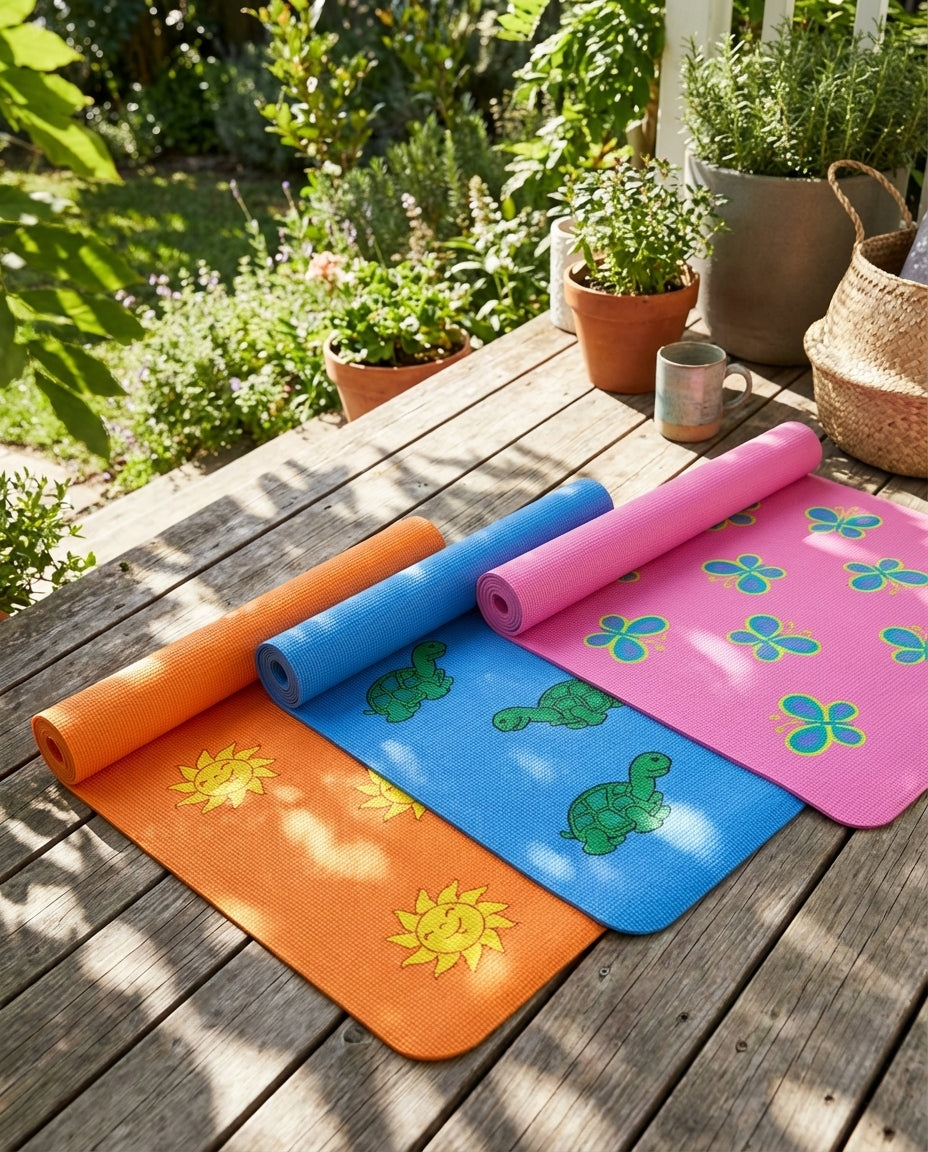 Kids Yoga Mat – Non-Slip, Eco-Friendly, Playful Designs – Yoga Accessories
